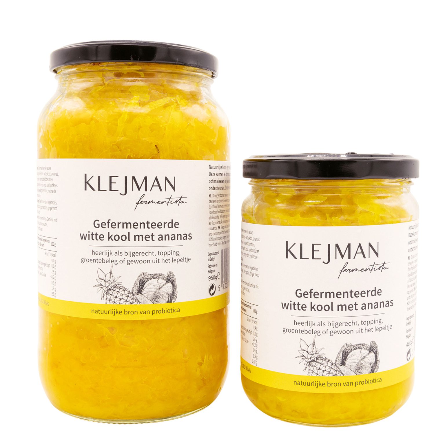 Gefermenteerde witte kool met ananas klein bokaal | Klejman Fermentista